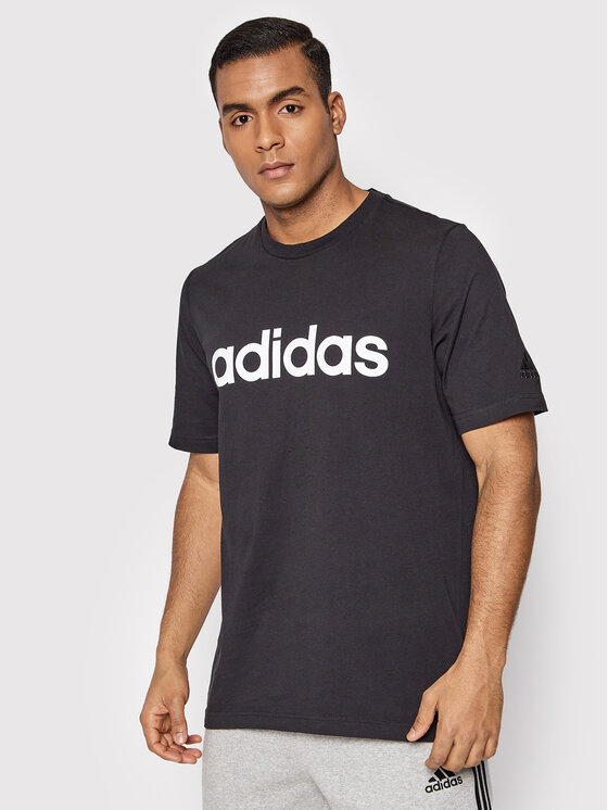 adidas T-shirt Essentials Embroidered Linear Logo GL0057 Crna Regular ...