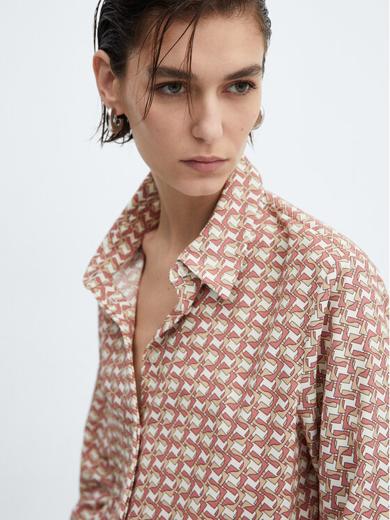 Mango Košile Basic 67020435 Růžová Regular Fit | Modivo.cz