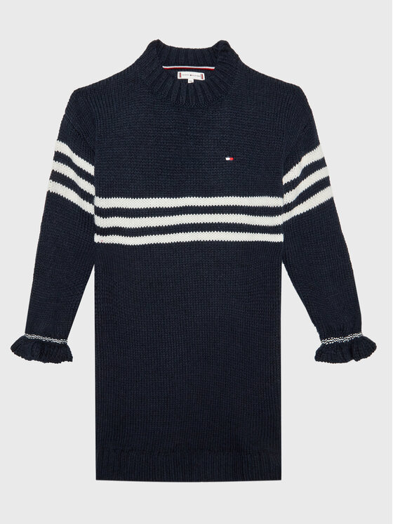 Tommy Hilfiger Robe en tricot KG0KG06883 M Bleu marine Regular Fit ...
