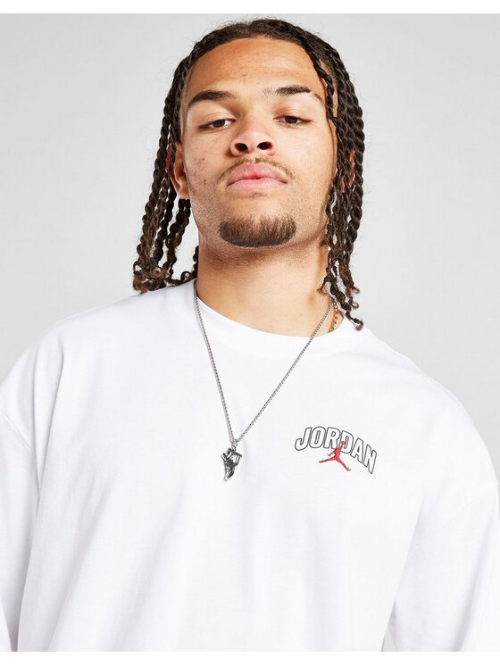 Nike T-Shirt Brooklyn Arch Logo Biały Regular Fit | Modivo.pl