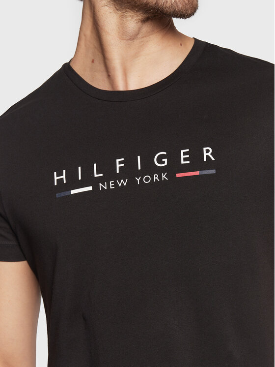 Tommy Hilfiger T-shirt New York MW0MW29372 Crna Slim Fit | Modivo.hr