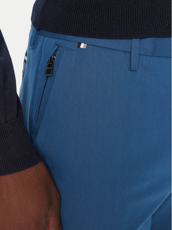 Boss Spodnie materiałowe Kaito1_T 50487754 Niebieski Slim Fit | Modivo.pl