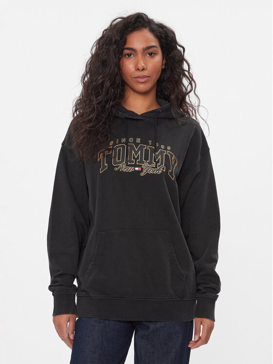 Black tommy jeans hoodie store