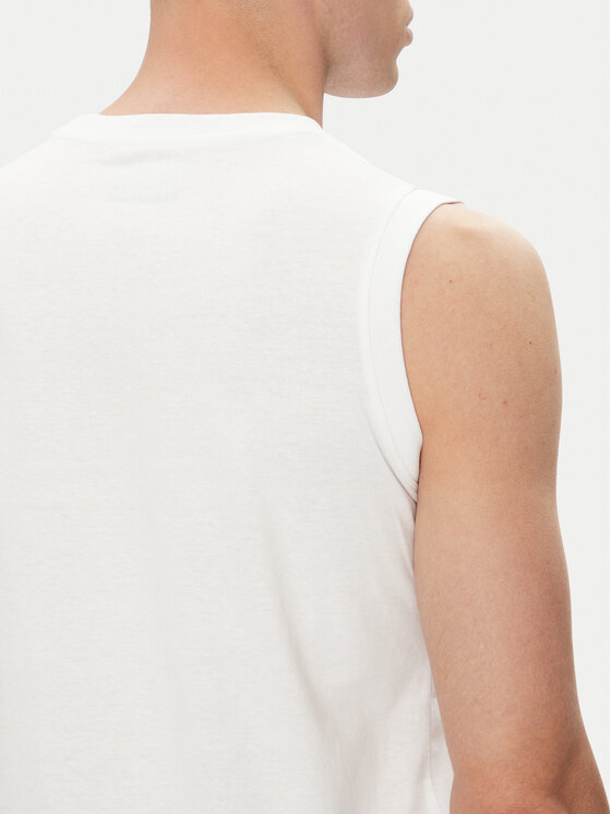 Kappa Tank top Logo Corpo Cadwal 303HZB0 Biały Regular Fit | Modivo.pl