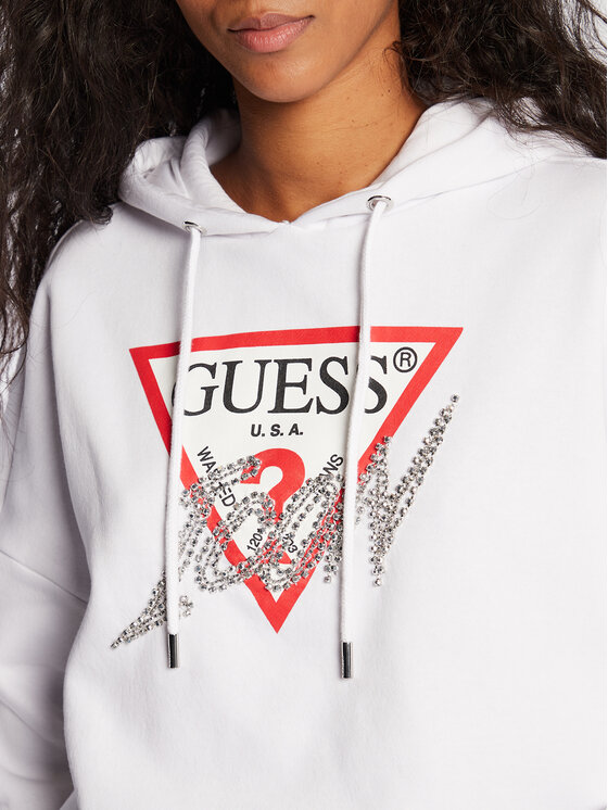 Guess Sweatshirt Icon W2BQ17 KB683 Weiß Regular Fit | Modivo.de