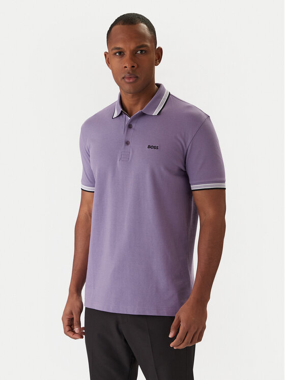 BOSS Polokošile Paddy 50469055 Fialová Regular Fit | Modivo.cz