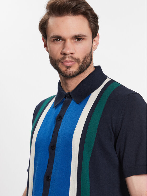 Sisley Strickjacke 1094T500B Dunkelblau Regular Fit | Modivo.at