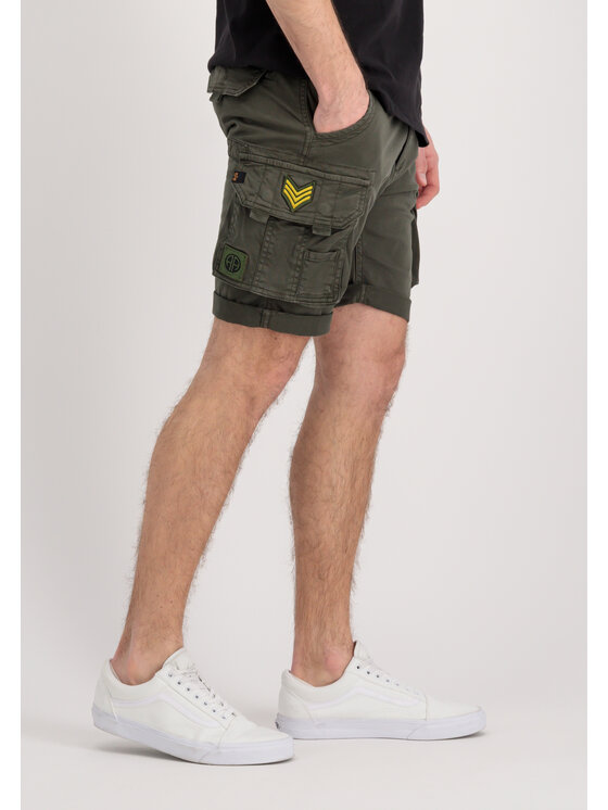 Alpha Industries Szorty Crew Patch Short Szary Slim Fit | Modivo.pl