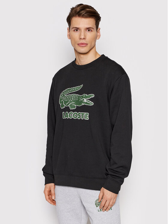 Lacoste Felpa SH0065 Nero Regular Fit | Modivo.it