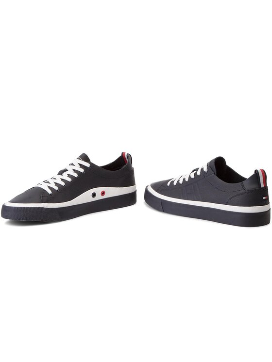 Tommy hilfiger unlined low cut leather sneaker store