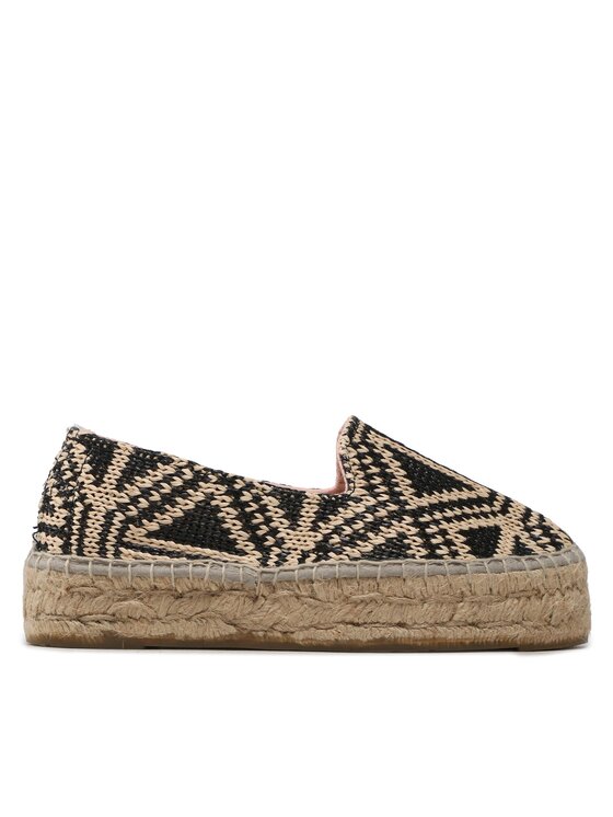 Manebi Espadrile Raffia Pattern Double Sole Espadriles G 5.2 D0 Bej ...