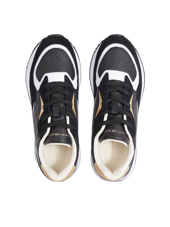 Tommy Hilfiger Sneakersy Lux Monogram Runner FW0FW07816 Czarny | Modivo.pl