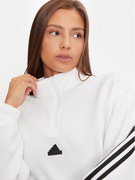 adidas Bluza Future Icons Three Stripes JJ1664 Biały Loose Fit | Modivo.pl