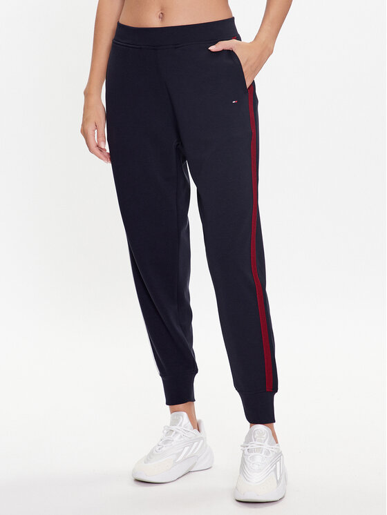 Tommy Hilfiger Jogginghose Interlock Tape S10s101716 Dunkelblau Regular