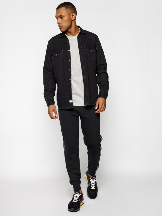 Tommy Hilfiger Jogginghose Trucker Um0um00706 Schwarz Regular Fit