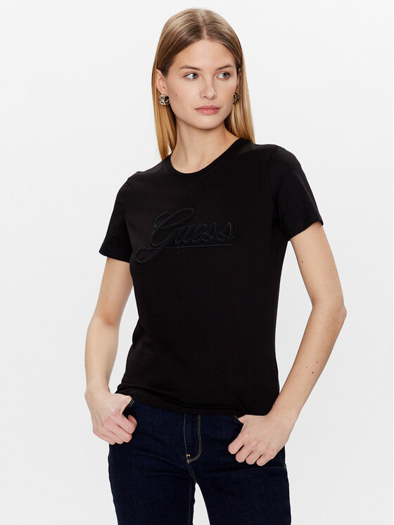 Guess T-Shirt Script W3GI36 I3Z14 Schwarz Regular Fit | Modivo.de