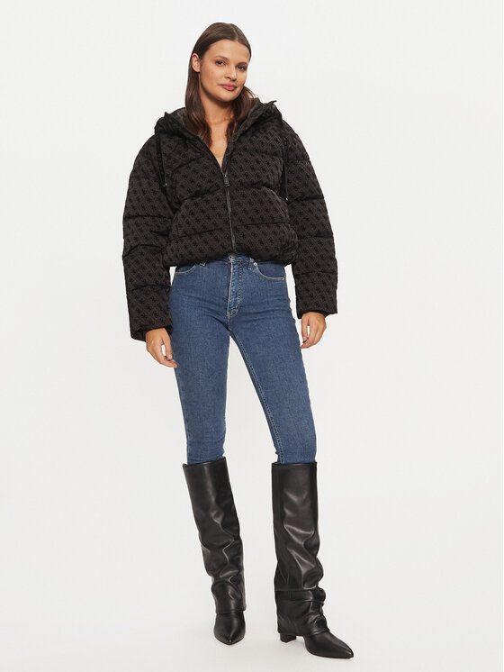 Guess Geacă Daisy W4BL36 WGJZ0 Negru Regular Fit | Modivo.ro