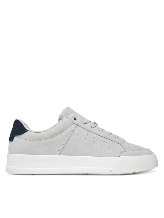 Tommy Hilfiger Sneakersy Th Court Summer Suede FM0FM05517 Szary | Modivo.pl