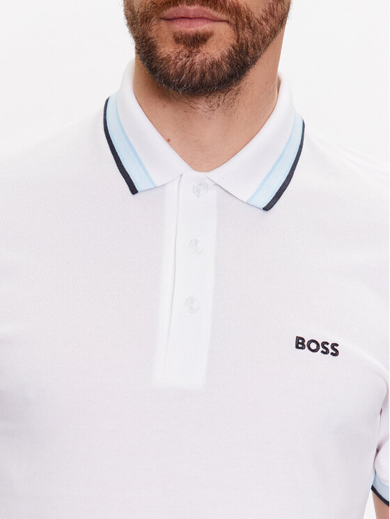 Boss Poloshirt Paddy 50468983 Weiß Regular Fit | Modivo.de