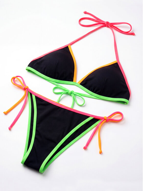 Miss Lou Bikini K-ML003 Czarny | Modivo.pl
