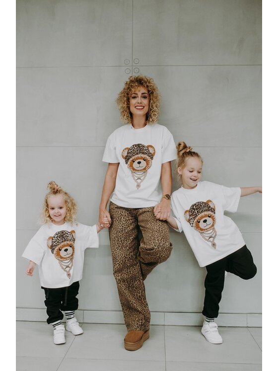 Bejbi Story T-Shirt T-shirt oversize Elliot Teddy Écru Oversize | Modivo.pl