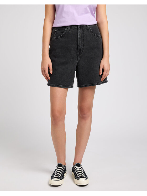 Lee Szorty jeansowe STELLA SHORT Czarny Regular Fit | Modivo.pl