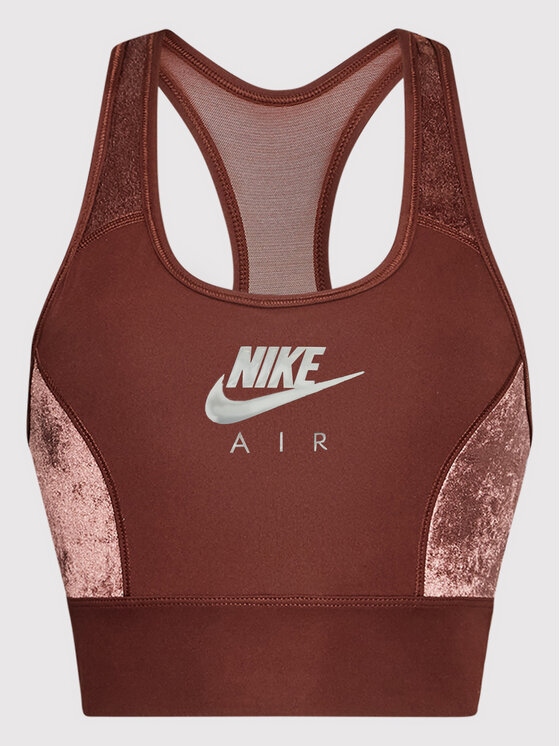 Nike Biustonosz sportowy Air Swoosh DD2402 Bordowy | Modivo.pl