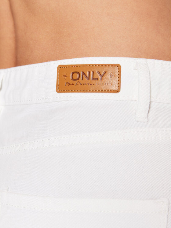 ONLY Jeansshorts Vega 15230571 Weiß Mom Fit | Modivo.de