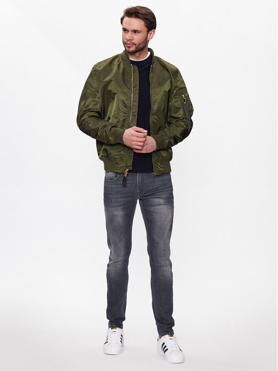 Alpha Industries Bundy bomber MA-1 156101 Zelená Regular Fit | Modivo.sk