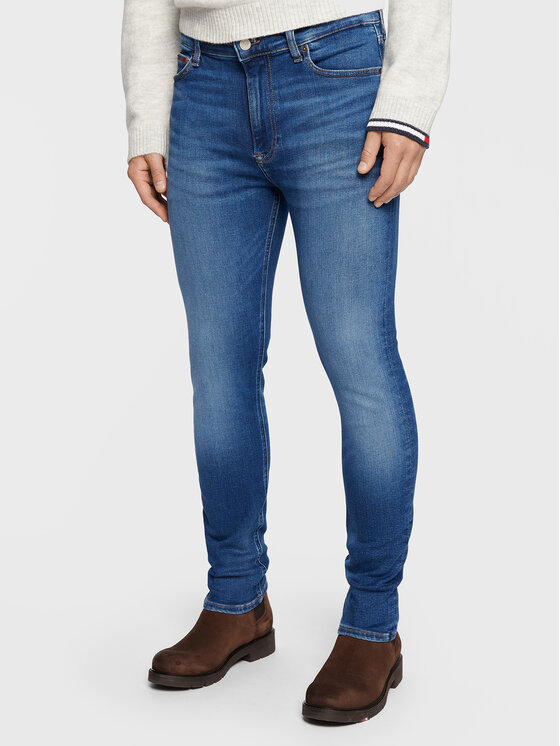 Tommy Jeans Jeansy Simon DM0DM14798 Granatowy Skinny Fit | Modivo.pl