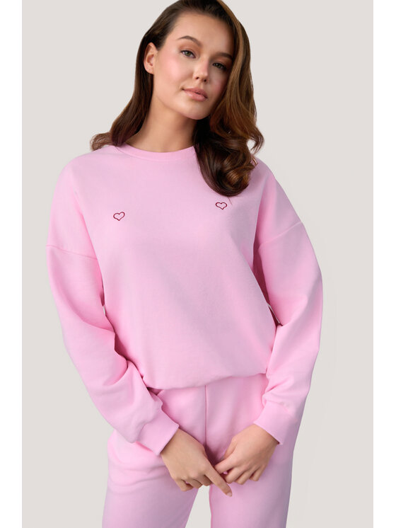 TRIPLES Bluza Boxy Love Pink Różowy Regular Fit | Modivo.pl