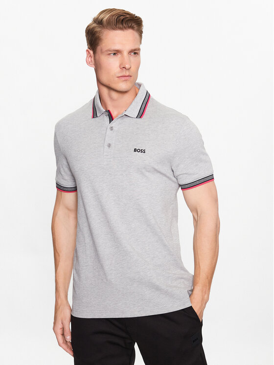 Boss Polo Paddy 50468983 Szary Regular Fit | Modivo.pl