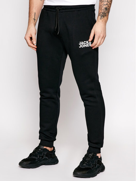 Jackandjones Долнище анцуг Gordon Newsoft 12178421 Черен Regular Fit