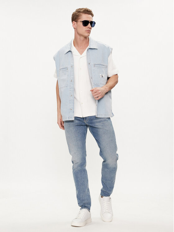 Calvin Klein Jeans Prsluk J30J325309 Plava Regular Fit | Modivo.hr