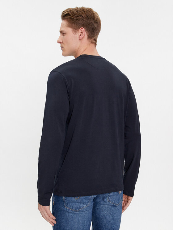 Guess Longsleeve U4RI11 K6YW0 Granatowy Regular Fit | Modivo.pl