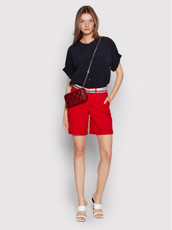 Tommy Hilfiger Curve Chemisier Ww0ww33463 Bleu Marine Relaxed Fit