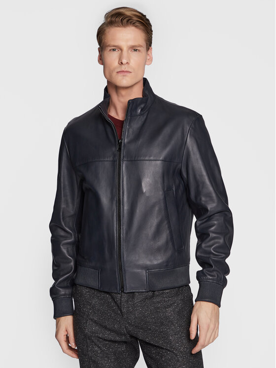 Boss Odinė striukė Mapson 50476787 Tamsiai mėlyna Regular Fit | Modivo.lt