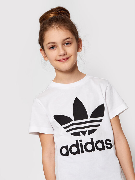 adidas T-Shirt adicolor Trefoil H25246 Biały Regular Fit | Modivo.pl