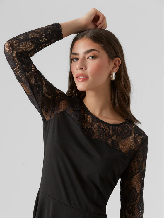 Vero Moda Rochie de zi 10296124 Negru Regular Fit | Modivo.ro