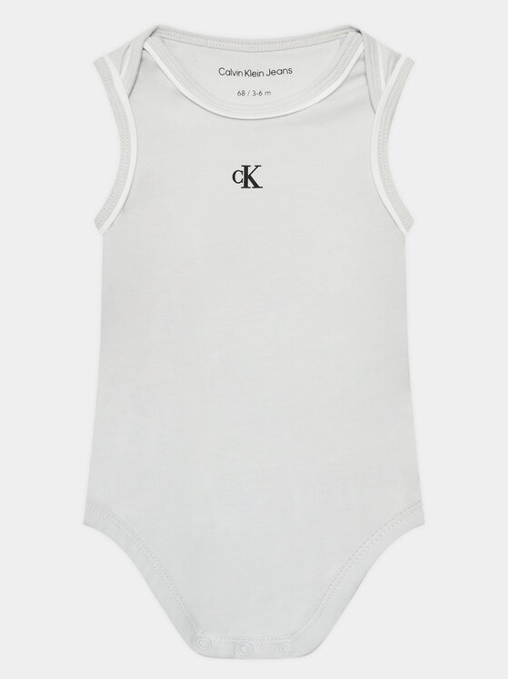 Calvin Klein Jeans Komplet body dziecięcych IN0IN00079 Szary Regular ...