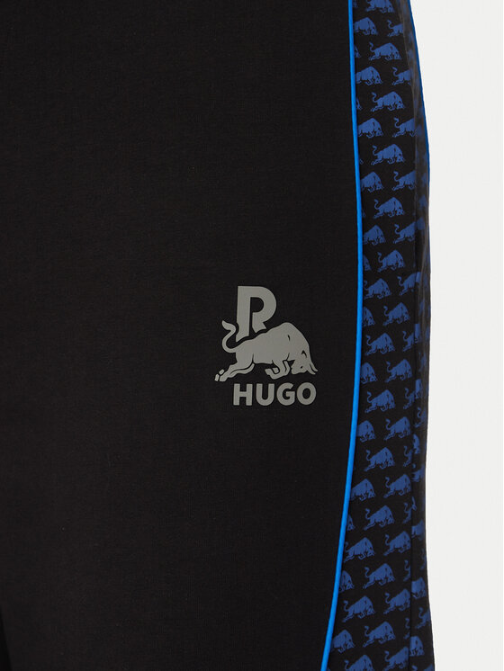 HUGO Spodnie dresowe Dinodie_RB 50542822 Czarny Relaxed Fit | Modivo.pl