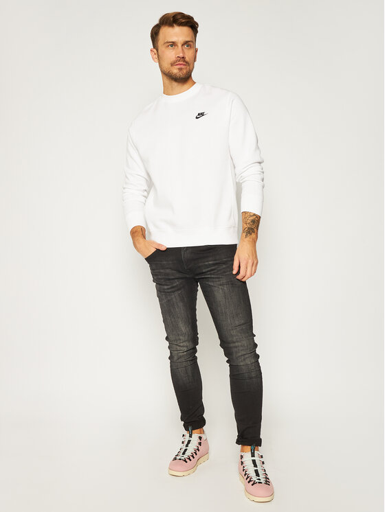 Nike Felpa Nsw Club BV2662 Bianco Standard Fit | Modivo.it