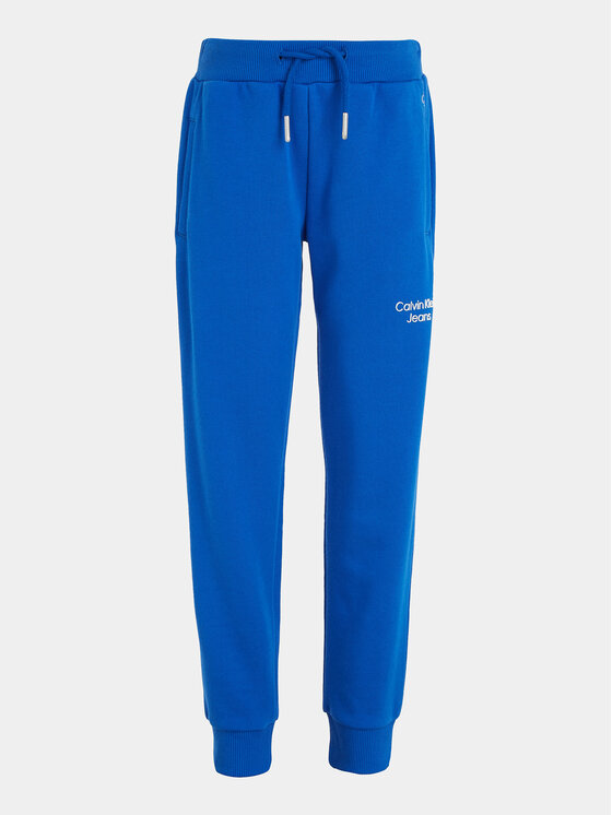 Calvin Klein Jeans Jogginghose Stack Logo Ib0ib01282 Blau Regular Fit