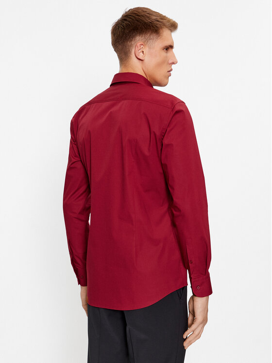 Boss Košile H-Hank-Kent-C1-214 50469345 Červená Slim Fit | Modivo.cz