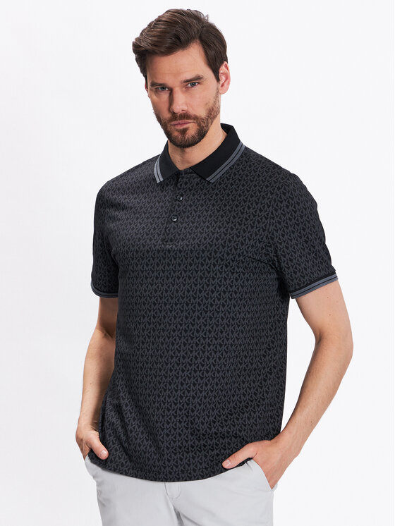 Michael Kors Polo CS250V85KS Czarny Regular Fit | Modivo.pl