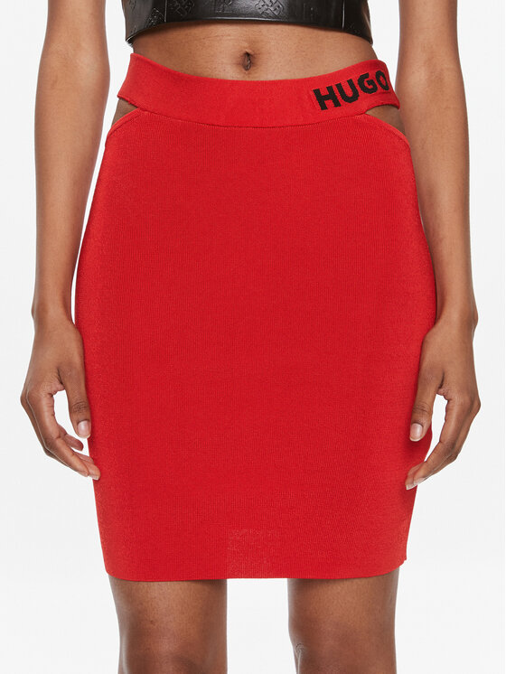 Hugo Мини пола Satchie 50507906 Червен Slim Fit | Modivo.bg