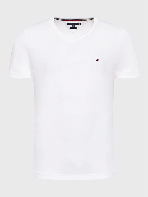 Tommy Hilfiger T-Shirt Core Stretch MW0MW27540 Biały Slim Fit | Modivo.pl