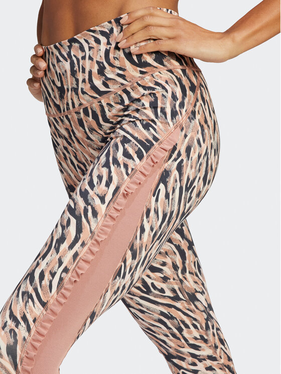 adidas Leggings Yoga Studio Clash Print 7/8 Tights HR5369 Weiß | Modivo.de