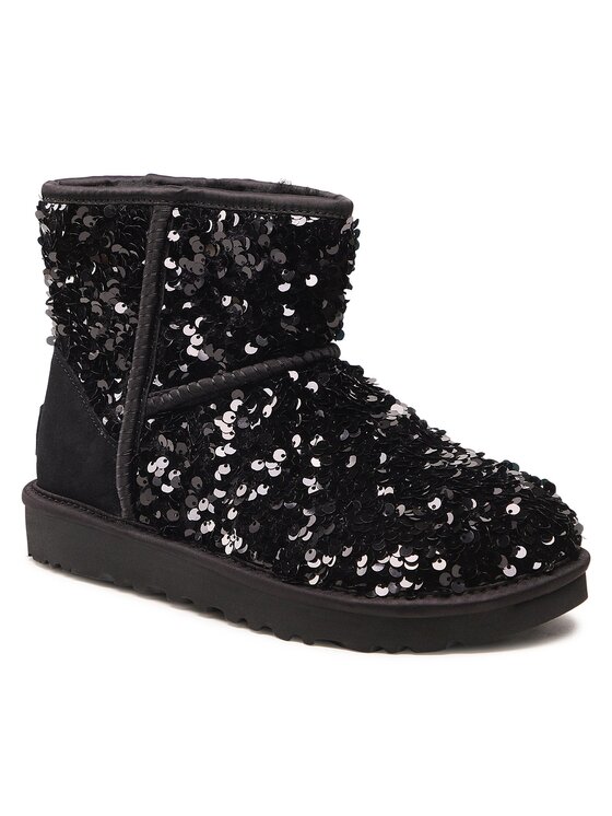 Ugg Апрески W Classic Mini Chunky Sequin 1130602 Черен | Modivo.bg