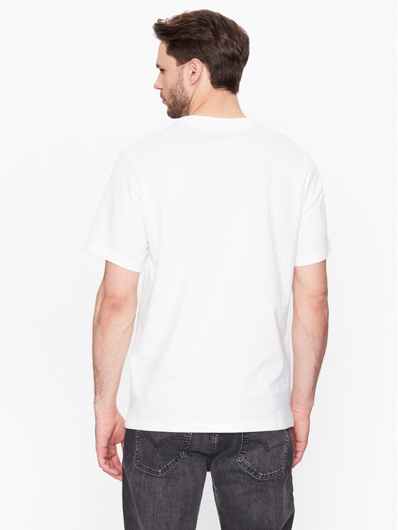 Converse T-Shirt Cloud Fill 10024589-A03 Biały Regular Fit | Modivo.pl